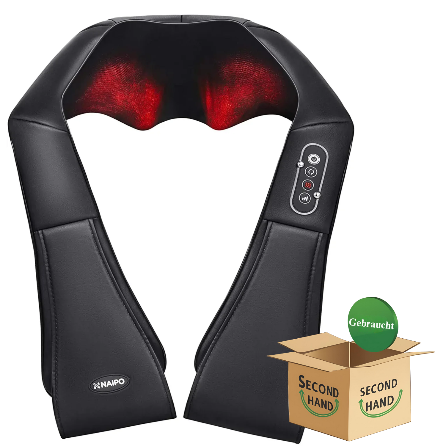 NAIPO massage device Shiatsu, for neck, back, shoulder,